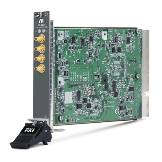 NATIONAL INSTRUMENTS 5412 CALIBRATION PROCEDURE Pdf Download | ManualsLib