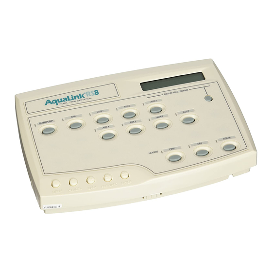 Jandy Aqualink Rs All Button Quick Review Card Pdf Download Manualslib