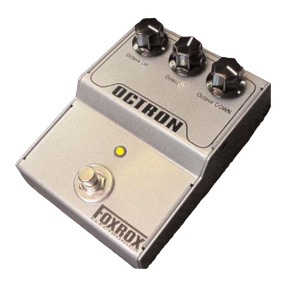 FOXROX ELECTRONICS OCTRON QUICK MANUAL Pdf Download | ManualsLib