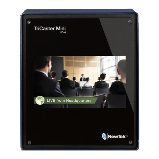 NEWTEK TRICASTER MINI HD-4 MANUAL Pdf Download | ManualsLib