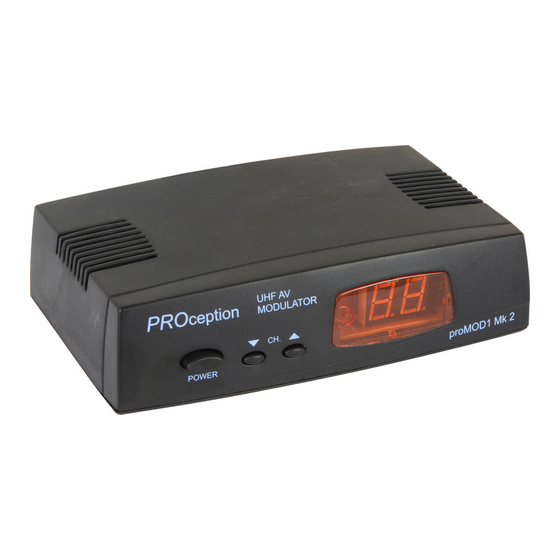 PROCEPTION PROMOD1 INSTALLATION AND OPERATION INSTRUCTIONS Pdf Download ...