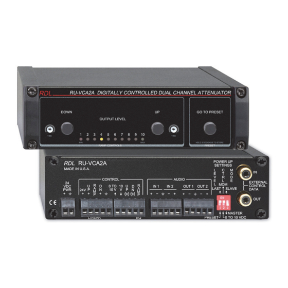 RDL RACK-UP SERIES INSTALLATION & OPERATION Pdf Download | ManualsLib