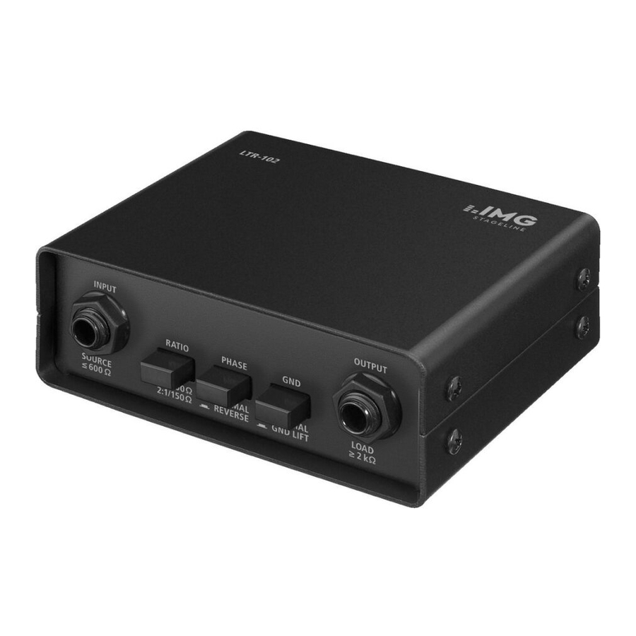 MONACOR IMG STAGELINE LTR-102 OPERATING INSTRUCTIONS Pdf Download ...