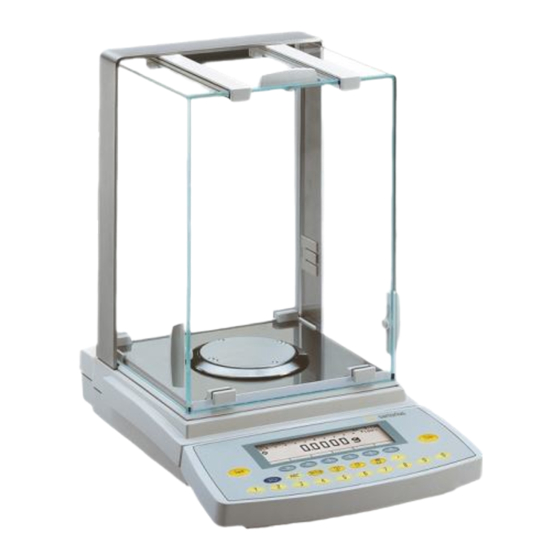 SARTORIUS LA REFERENCE SERIES OPERATING INSTRUCTIONS MANUAL Pdf ...