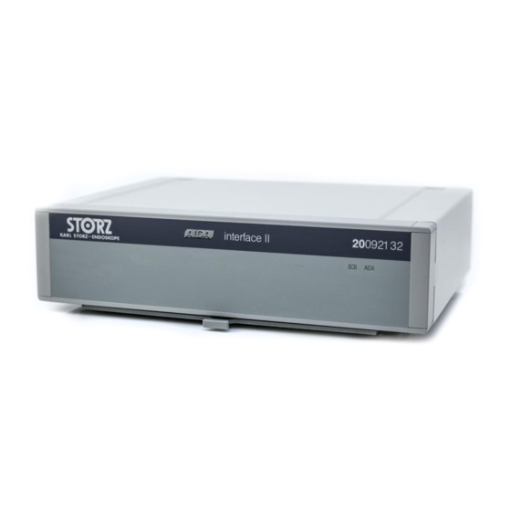 STORZ AIDA INTERFACE II INSTRUCTION MANUAL Pdf Download | ManualsLib
