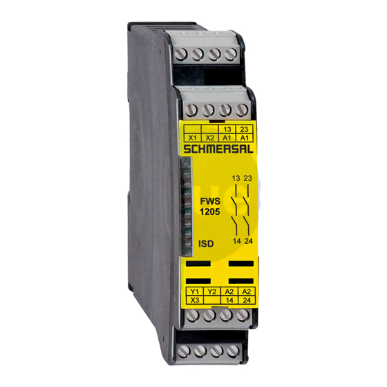SCHMERSAL FWS 1205 OPERATING INSTRUCTIONS MANUAL Pdf Download | ManualsLib