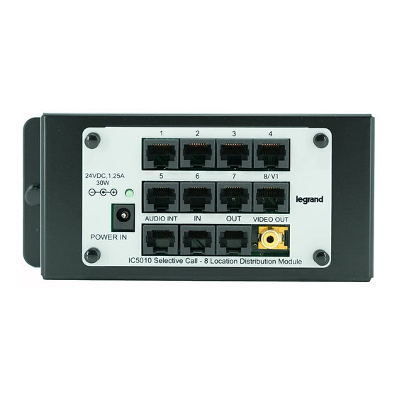 LEGRAND IC5010 INSTRUCTION/INSTALLATION SHEET Pdf Download | ManualsLib