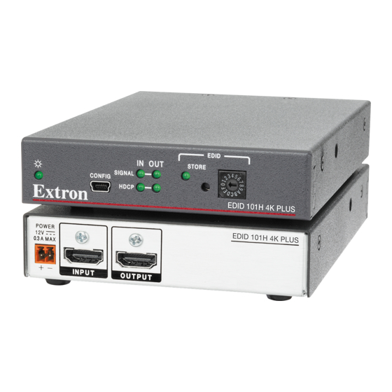 EXTRON ELECTRONICS EDID 101H 4K PLUS SETUP MANUAL Pdf Download | ManualsLib