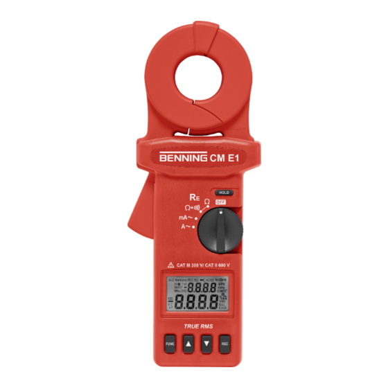 BENNING CM E1 OPERATING MANUAL Pdf Download | ManualsLib