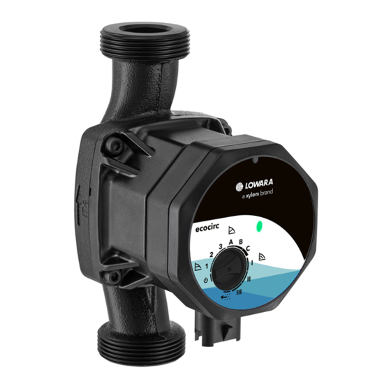 XYLEM LOWARA ECOCIRC S SERIES INSTRUCTIONS MANUAL Pdf Download | ManualsLib