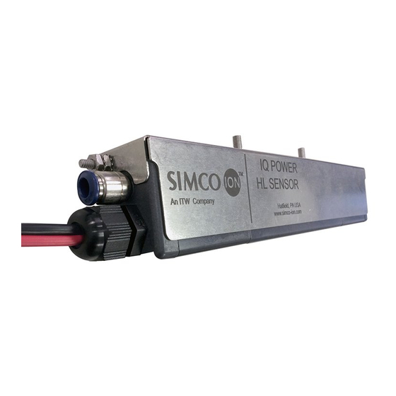 ITW SIMCO ION IQ POWER HL SENSOR INSTALLATION AND OPERATING ...