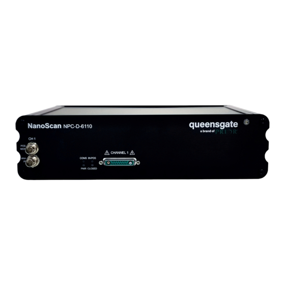 PRIOR QUEENSGATE NANOSCAN SP SERIES QUICK START INSTRUCTIONS Pdf ...