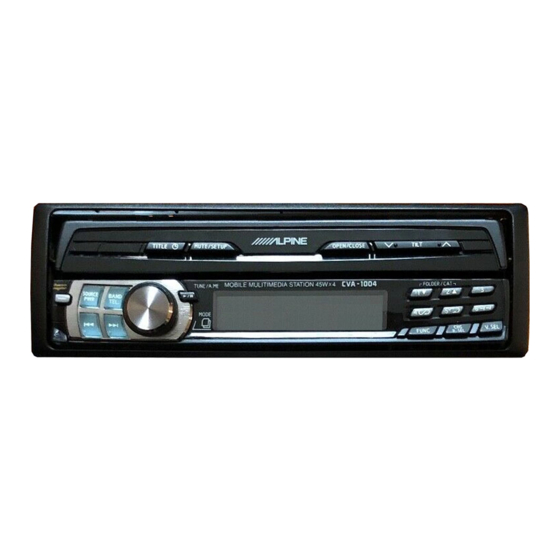 ALPINE CVA-1004 OWNER'S MANUAL Pdf Download | ManualsLib