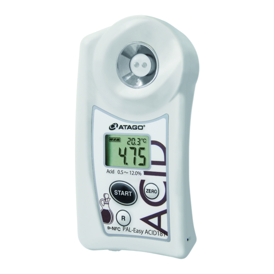 ATAGO PAL-EASY ACID181 INSTRUCTION MANUAL Pdf Download | ManualsLib