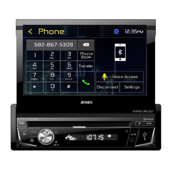 JENSEN VX3016 OPERATION MANUAL Pdf Download | ManualsLib