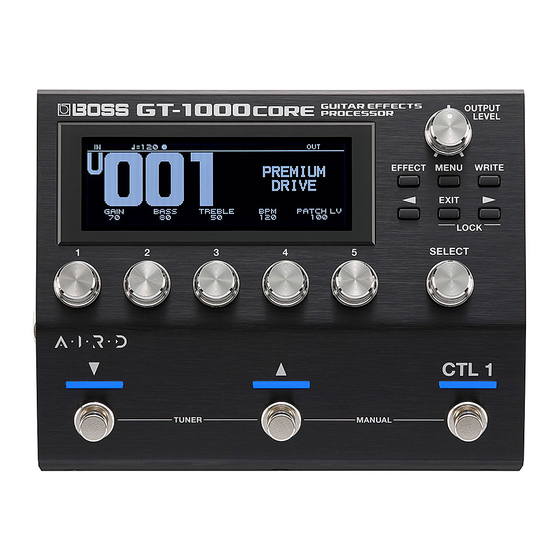 BOSS GT-1000CORE OWNER'S MANUAL Pdf Download | ManualsLib