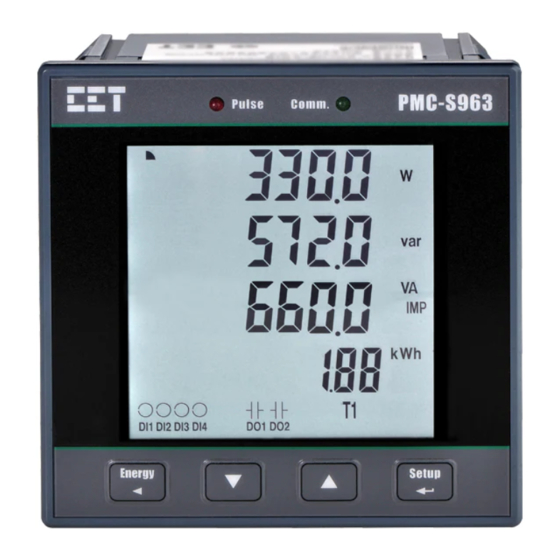 CET PMC-S963-C power meter Quick Start Guide | ManualsLib