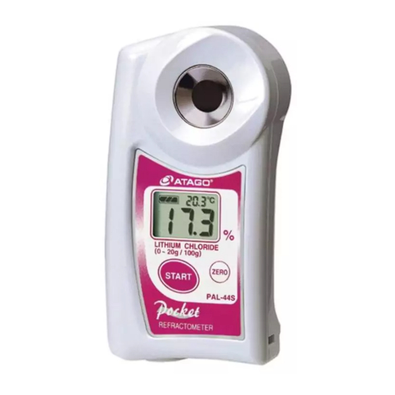 ATAGO PAL-44S INSTRUCTION MANUAL Pdf Download | ManualsLib