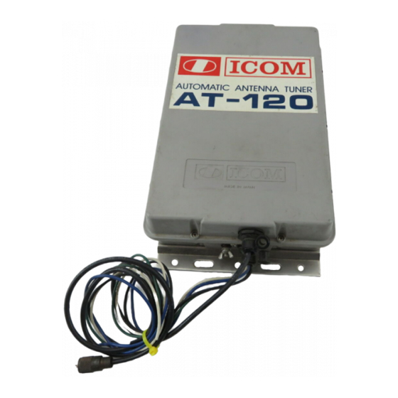 ICOM AT-120 INSTRUCTION MANUAL Pdf Download | ManualsLib