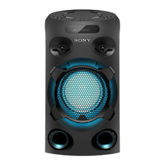 SONY MHC-V02 REFERENCE MANUAL Pdf Download | ManualsLib