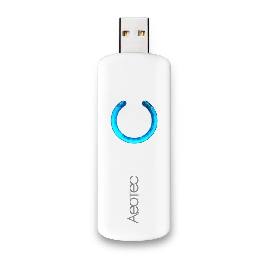 AEOTEC Z-STICK GEN5+ USER MANUAL Pdf Download | ManualsLib