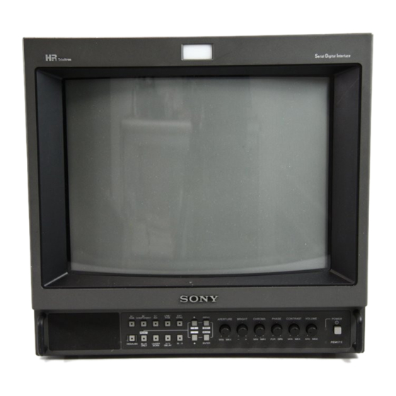 SONY PVM-14M4J INSTALLATION MANUAL FOR DEALERS Pdf Download | ManualsLib