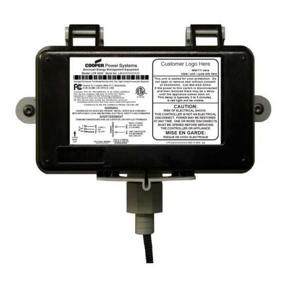 COOPER LCR 6200 RECEIVER INSTRUCTIONAL LEAFLET | ManualsLib