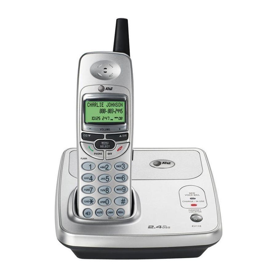 AT&T E2116 USER MANUAL Pdf Download | ManualsLib