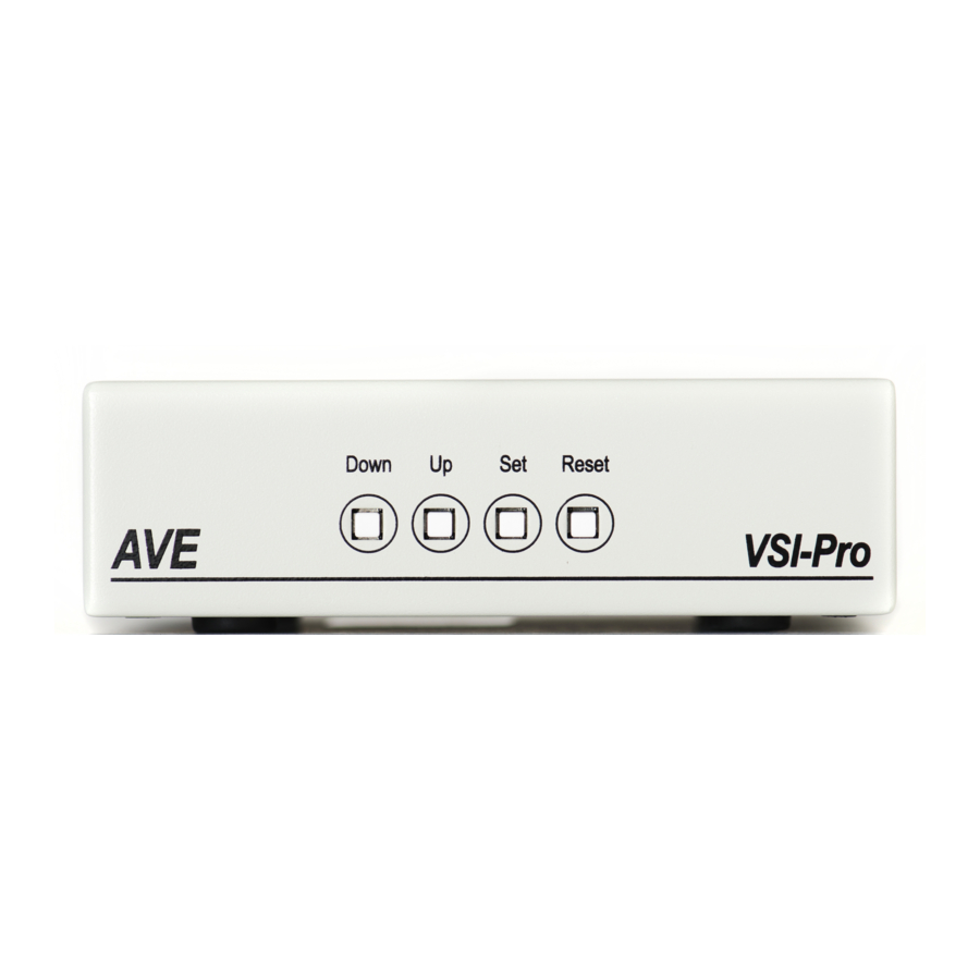 AVE VIDEO SERIAL SYNCHRONOUS ATM INTERFACE VSSI-PRO OPERATION MANUAL ...