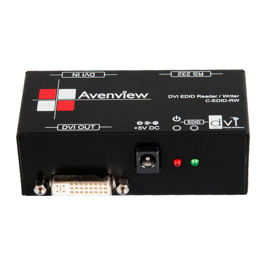 AVENVIEW EDID READER / WRITER C-EDID-RW USER MANUAL Pdf Download ...