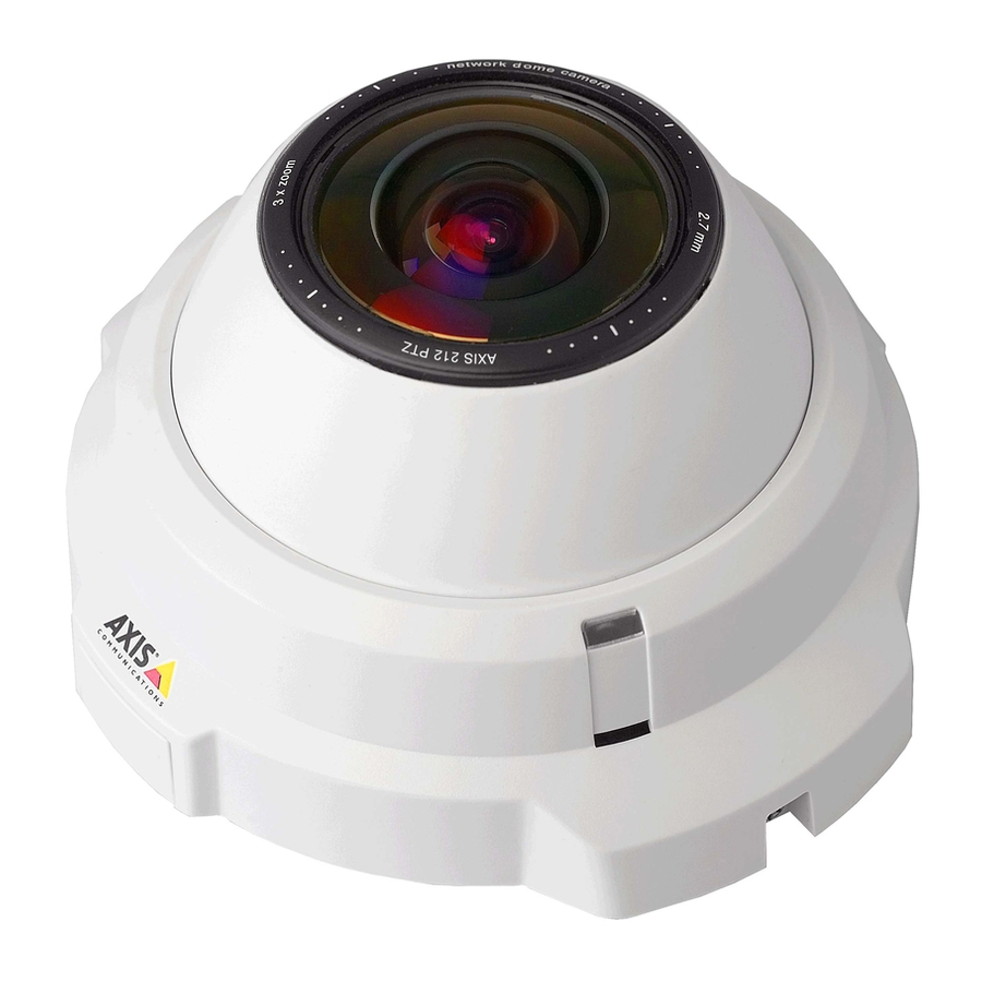 AXIS 212 PTZ-V INSTALLATION MANUAL Pdf Download | ManualsLib