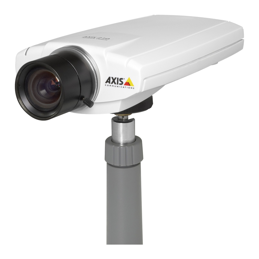AXIS 210 INSTALLATION MANUAL Pdf Download | ManualsLib