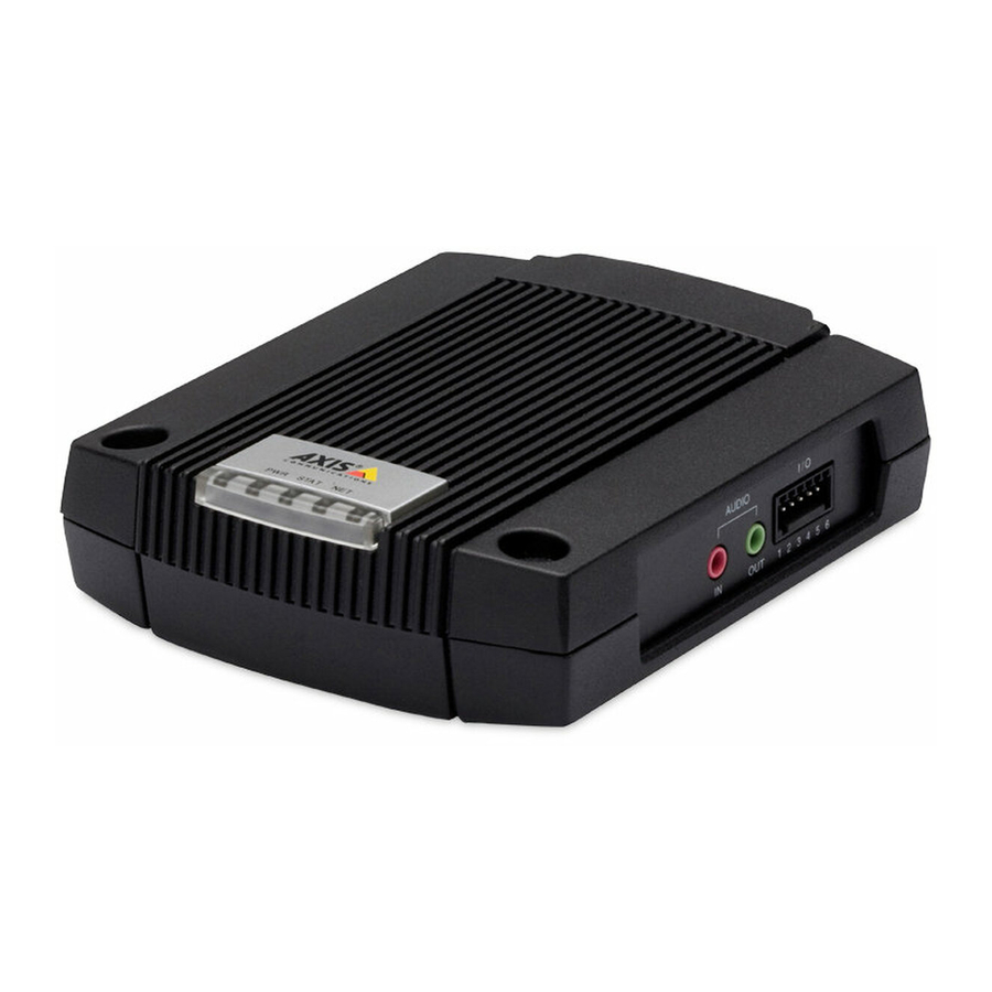 AXIS VIDEO ENCODER Q7401 INSTALLATION MANUAL Pdf Download | ManualsLib