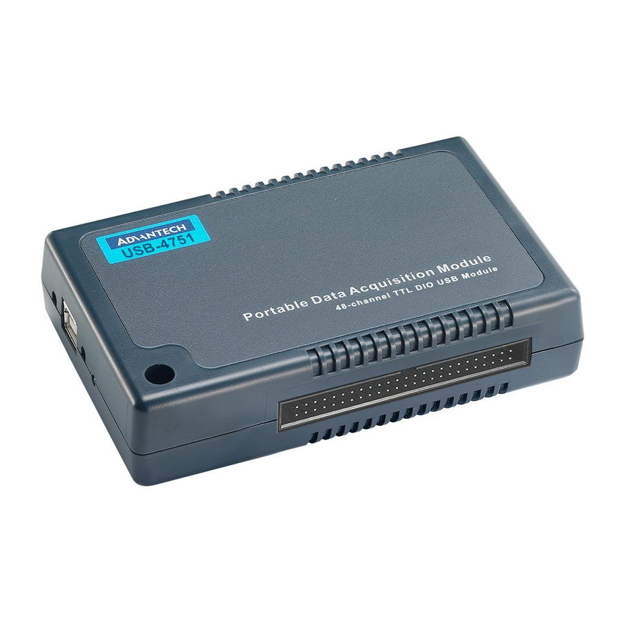 ADVANTECH 48/24-CHANNEL DIGITAL INPUT/OUTPUT USB MODULE USB-4751/4751L ... ADVANTECH 48/24-CHANNEL DIGITAL INPUT/OUTPUT USB MODULE USB-4751/4751L ...
