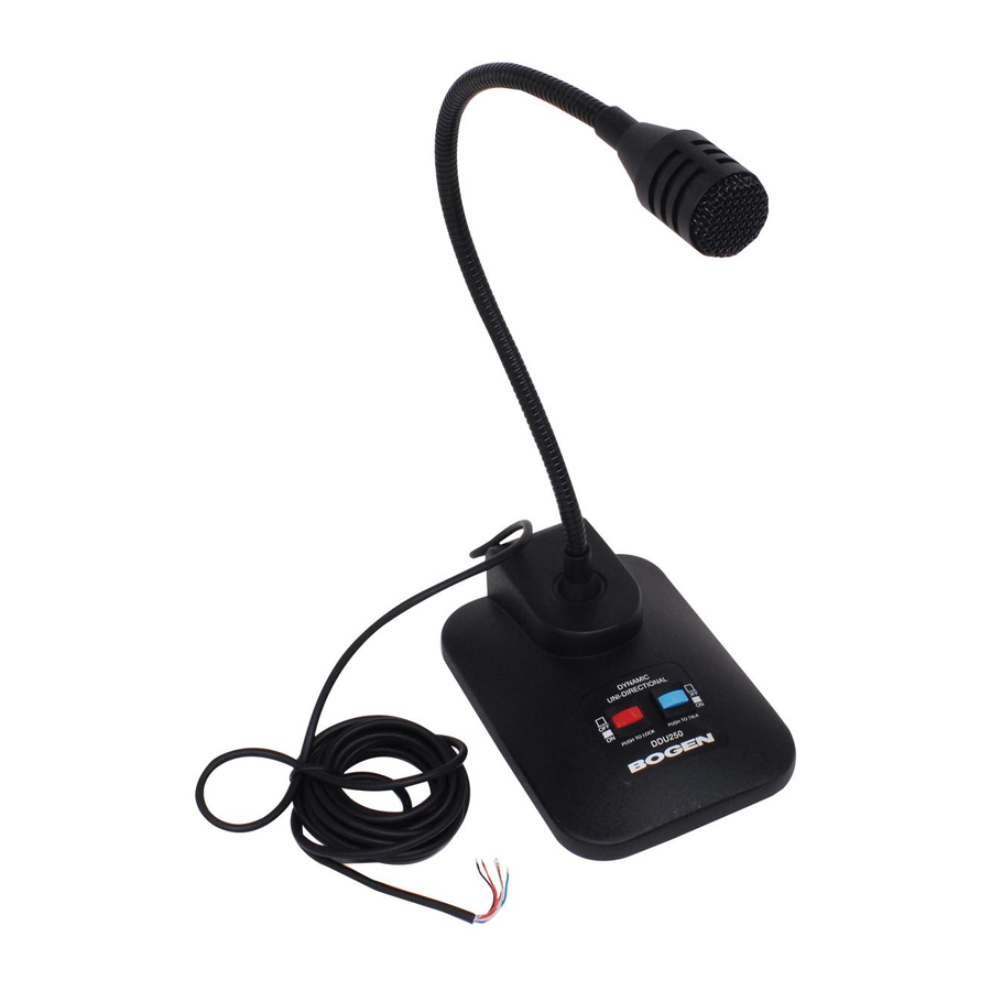 BOGEN DDU250 SPECIFICATIONS Pdf Download | ManualsLib