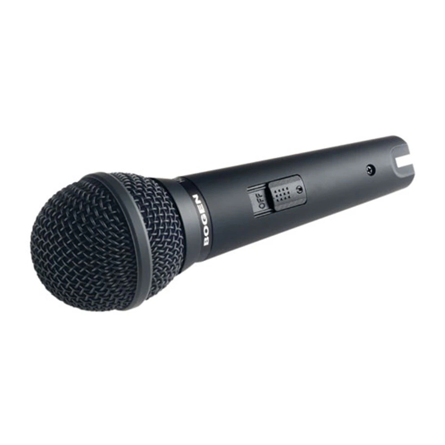 BOGEN MICROPHONES SPECIFICATION Pdf Download | ManualsLib