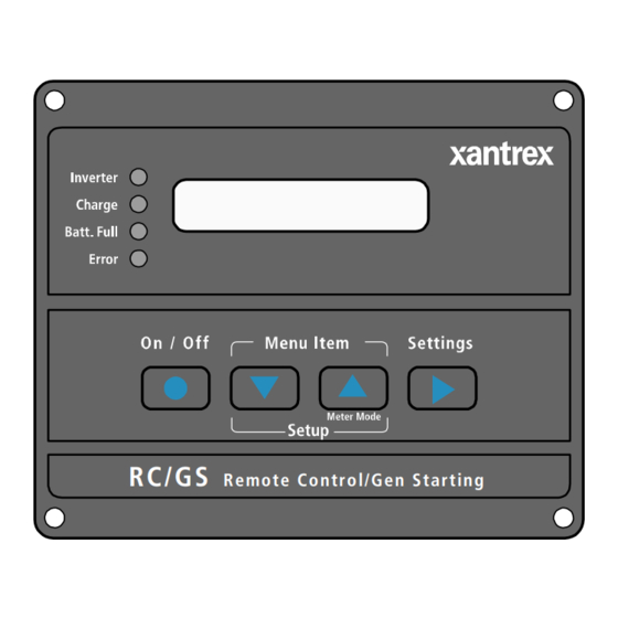 XANTREX RC/GS OWNER'S MANUAL Pdf Download | ManualsLib