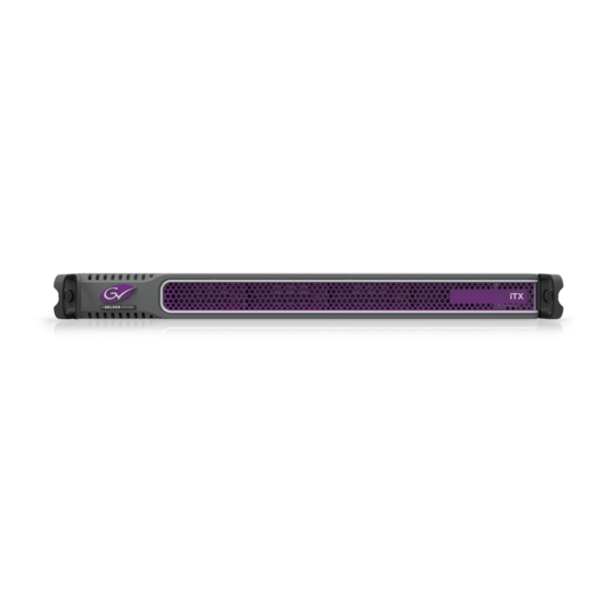 BELDEN GRASS VALLEY ITX PLAYOUT APPLIANCE 2 INSTALLATION AND SERVICE ...