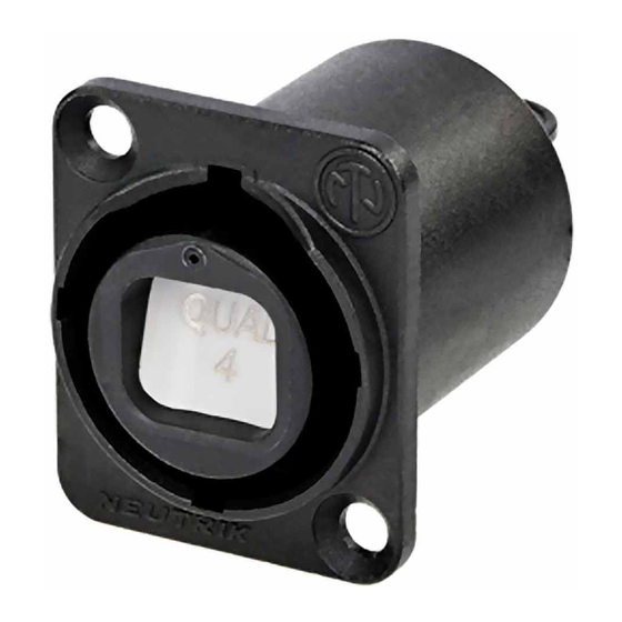 NEUTRIK OPTICALCON QUAD HANDLING INSTRUCTIONS MANUAL Pdf Download ...