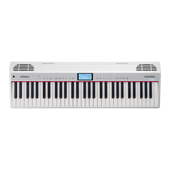 ROLAND GO:PIANO WITH ALEXA BUILT-IN QUICK START Pdf Download | ManualsLib