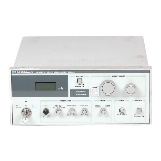 ILX LIGHTWAVE LDX-3620 USER MANUAL Pdf Download | ManualsLib