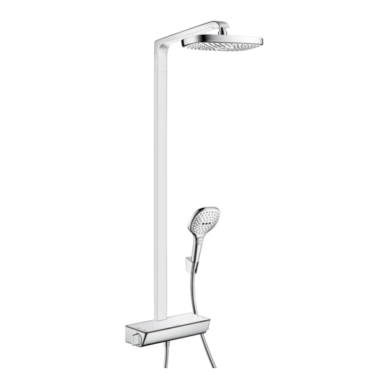HANS GROHE RAINDANCE SELECT 2JET SHOWERPIPE ECOSMART 27282000 INSTRUCTIONS FOR USE/ASSEMBLY ...