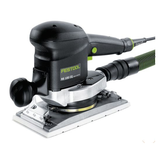FESTOOL RS 100 CQ ORIGINAL OPERATING MANUAL Pdf Download | ManualsLib