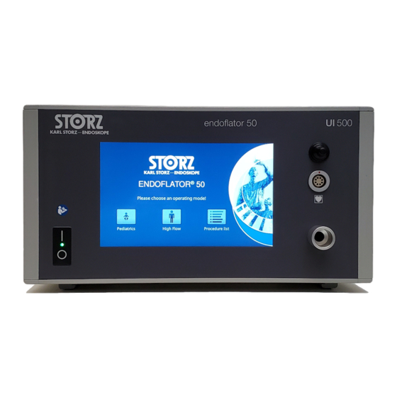KARL STORZ ENDOFLATOR 50 INSTRUCTION MANUAL Pdf Download | ManualsLib