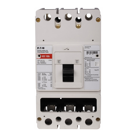 EATON KD INSTALLATION INSTRUCTIONS MANUAL Pdf Download | ManualsLib