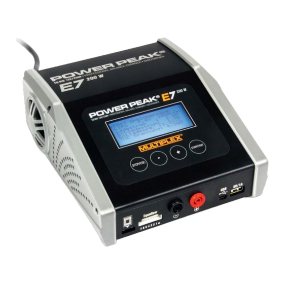 MULTIPLEX POWER PEAK E7 OPERATION INSTRUCTIONS MANUAL Pdf Download ...