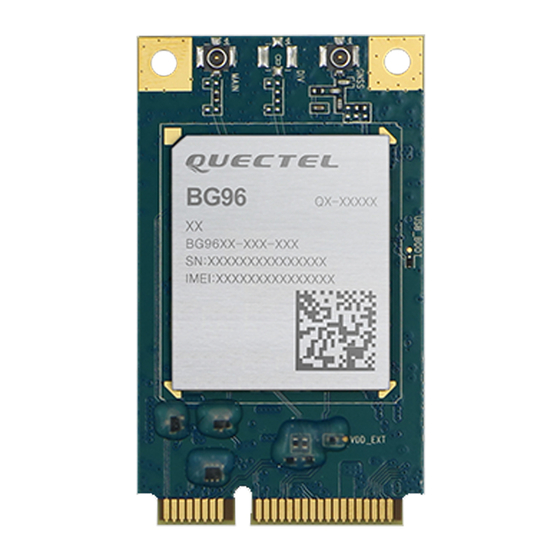 QUECTEL BG96 AT COMMAND MANUAL Pdf Download | ManualsLib
