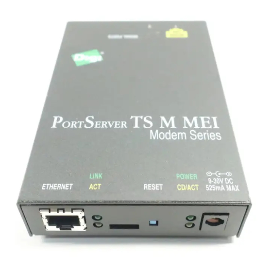 DIGI PORTSERVER TS M MEI QUICK START MANUAL Pdf Download | ManualsLib