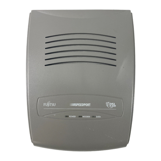 FUJITSU DSL MODEM INSTALLATION MANUAL Pdf Download | ManualsLib