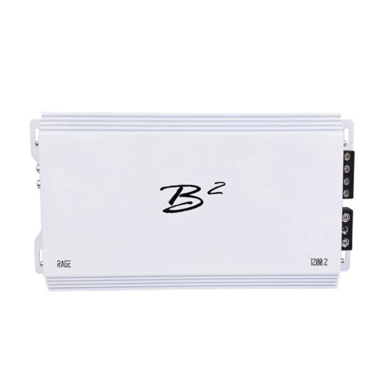 B2 AUDIO RAGE 1200.2 USER MANUAL Pdf Download | ManualsLib